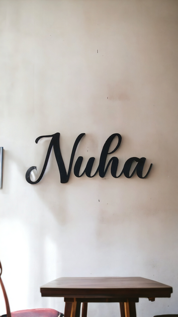 Opaque Black Name Signage - Single Line – Nahl Customised Gifts
